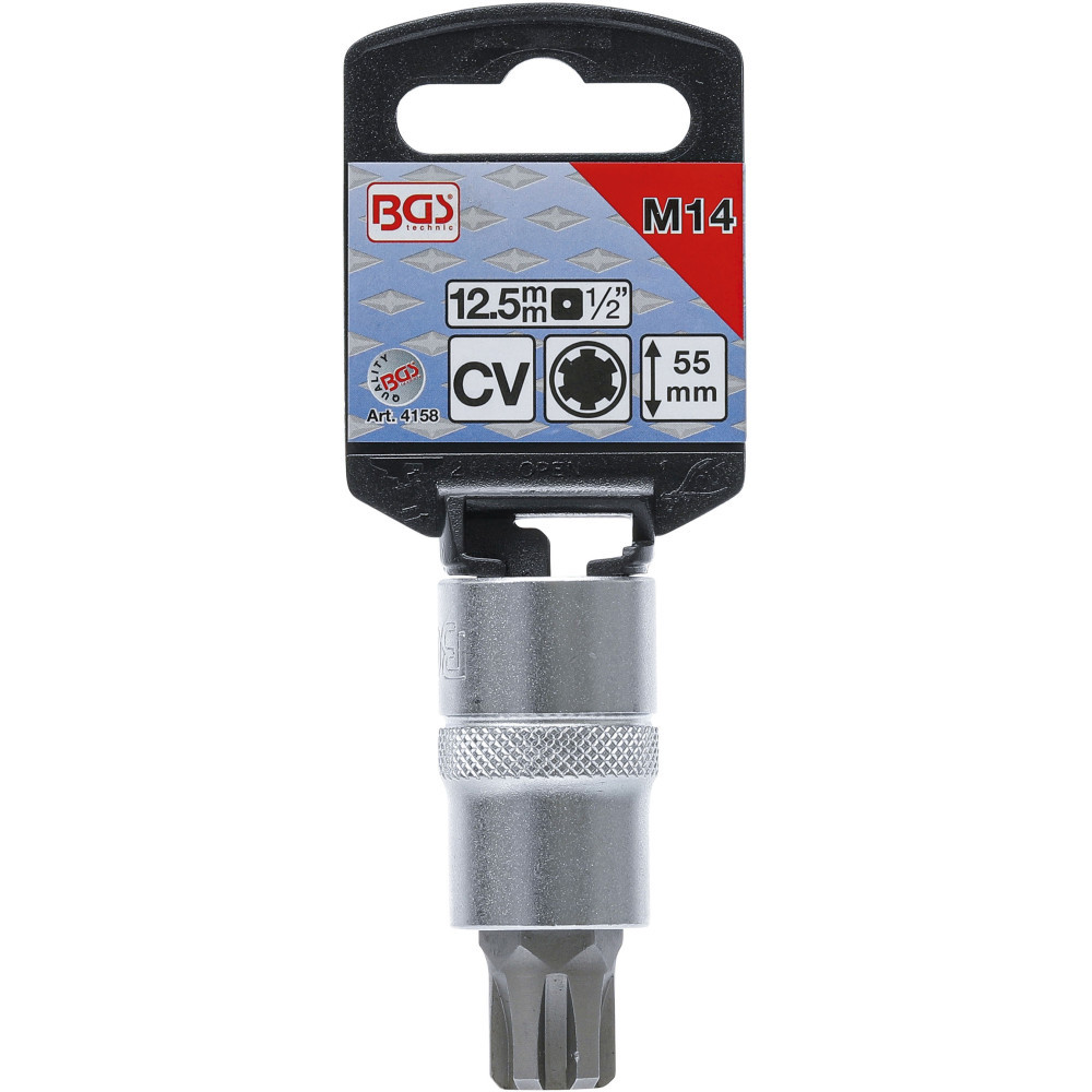 Douille à embouts - 12,5 mm (1/2") - profil cannelé (pour RIBE) M14| La mécanique à prix discount